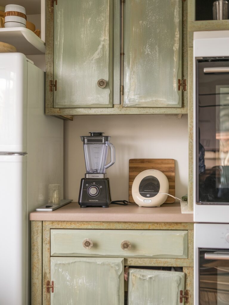 Meubles de Cuisine Vert Sauge Rustique pour une Élégance Naturelle